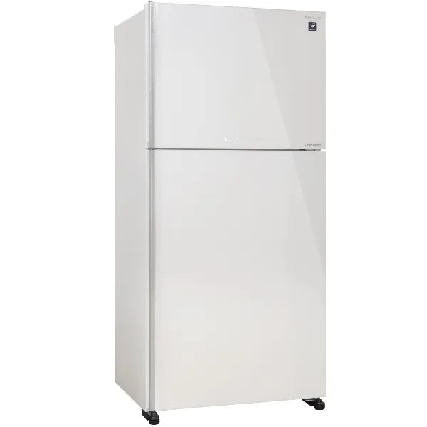 מקרר 2 דלתות מקפיא עליון 604 ליטר דלתות זכוכית דגם SHARP SJ-GTR820G-WH שארפ צבע לבן